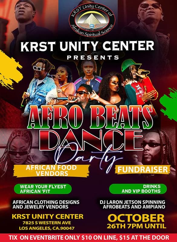 KRST UNITY – AFRO BEATS @ KRST UNITY CENTER, LOS ANGELES