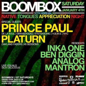 BOOMBOX 12TH ANNUAL NATIVE TONGUES APPRECIATION NIGHT