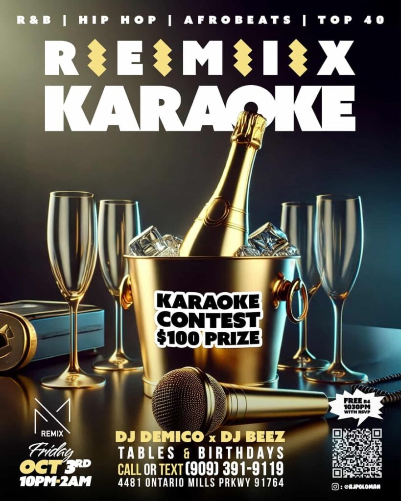 Remix Karaoke at Mix Champagne Lounge – Ontario